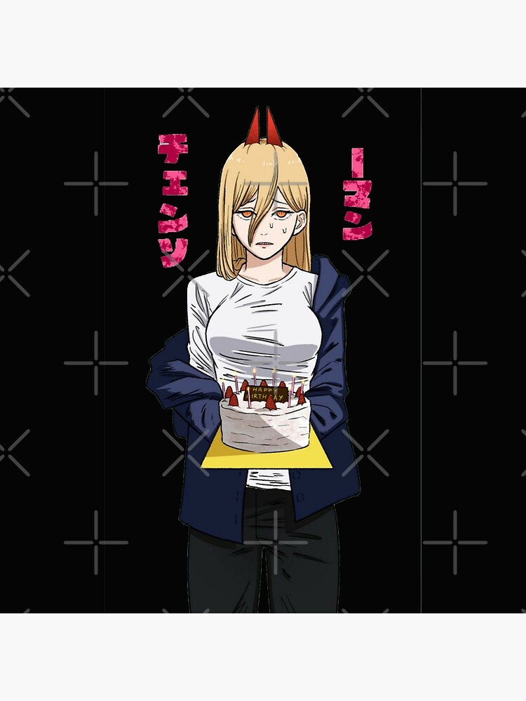 "Chainsaw Man Power Cake" Art Print by PegShop | Redbubble