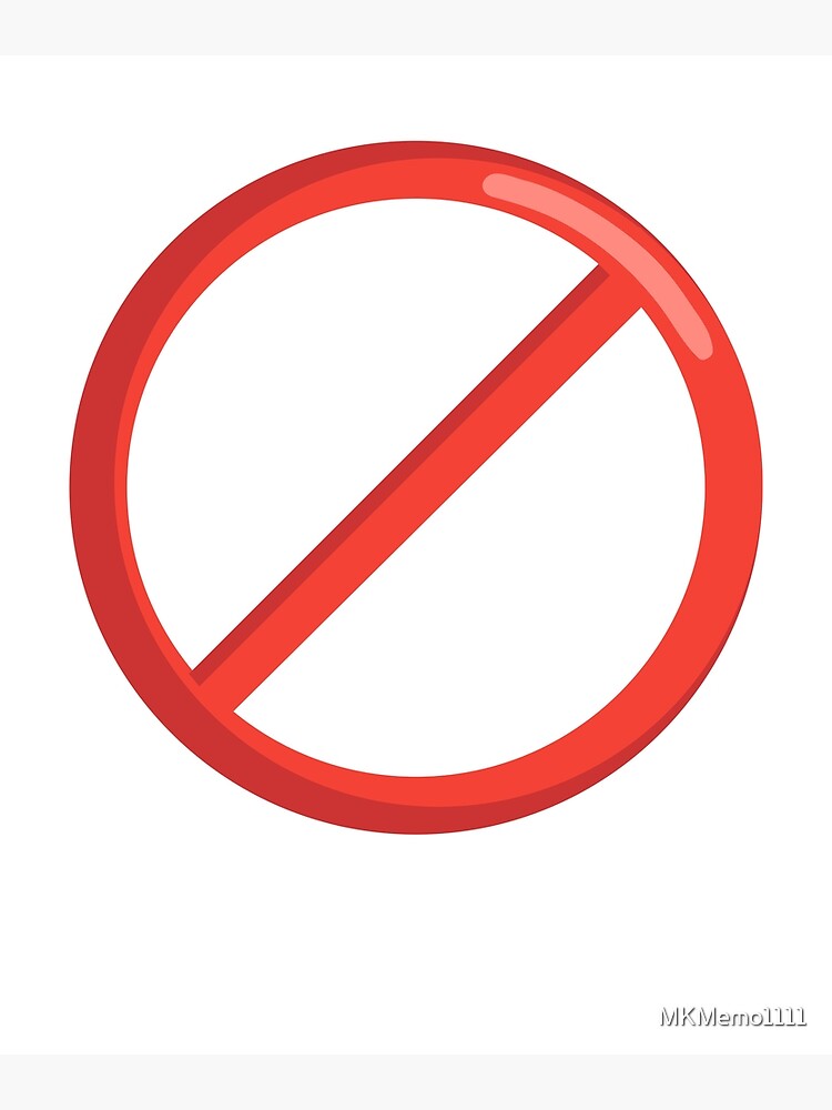 Lámina artística « Prohibida la señal de entrada Prohibida Círculo con ...