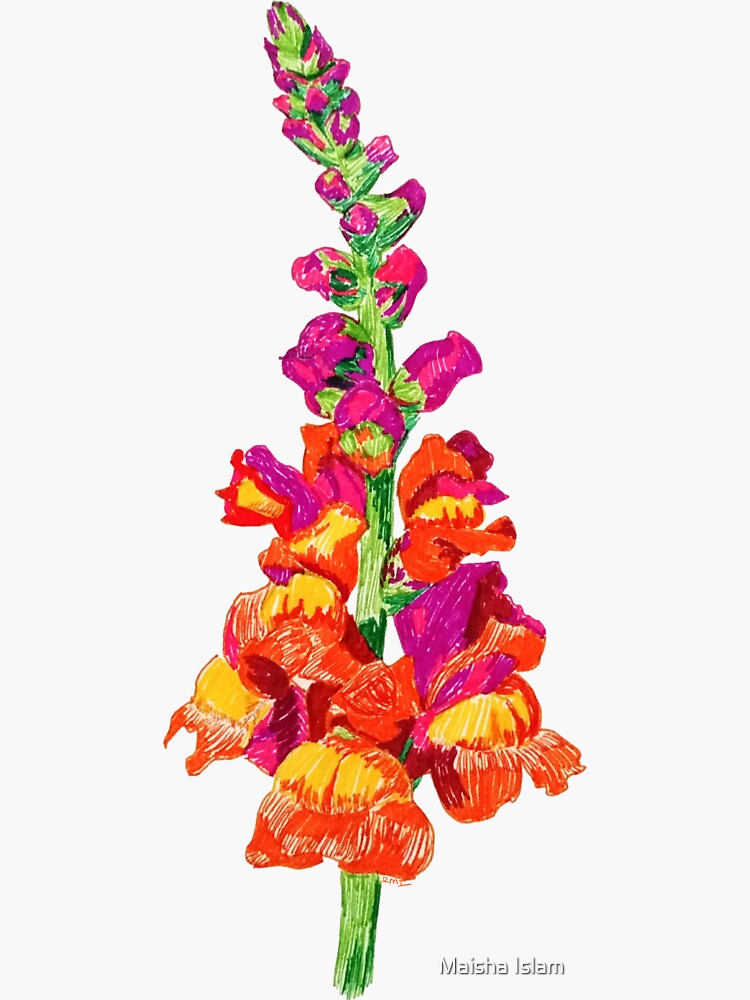 "Snapdragon" Sticker for Sale by mushito | Redbubble