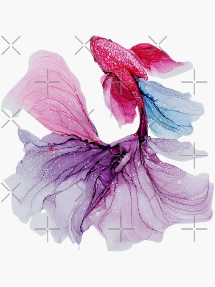 "Princess fish A03" Sticker by kayokine | Redbubble