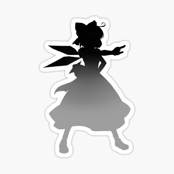 "cirno silhouette, variation 2" Sticker for Sale by Duck-Powers | Redbubble
