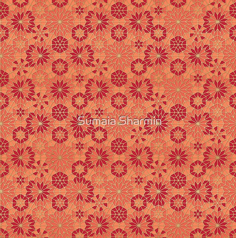 "Red and orange pattern" by Sumaia Sharmin | Redbubble