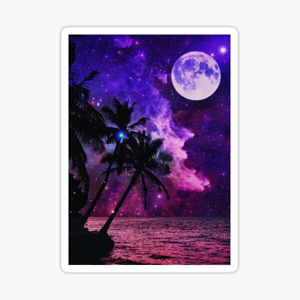 "Purple Moon - Astrophotography" Sticker for Sale by SpaceArt1 | Redbubble