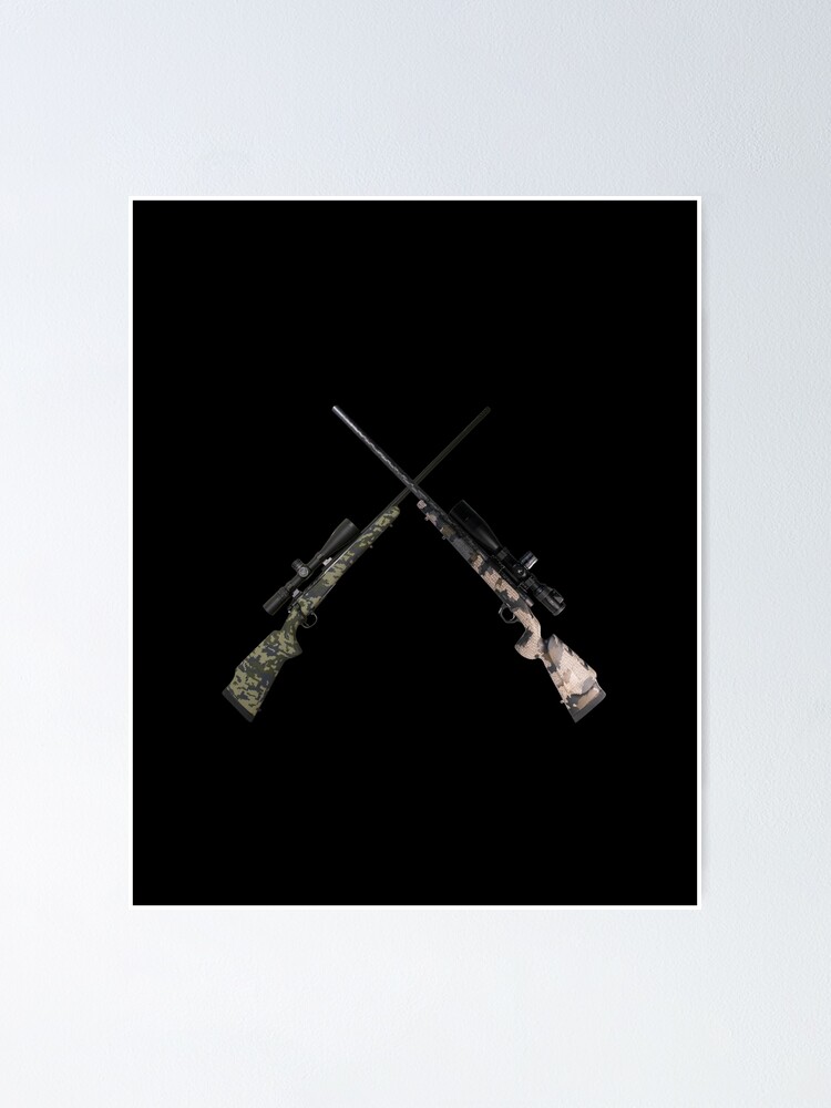 "Crossed sniper" Poster for Sale by Huntsman968 | Redbubble