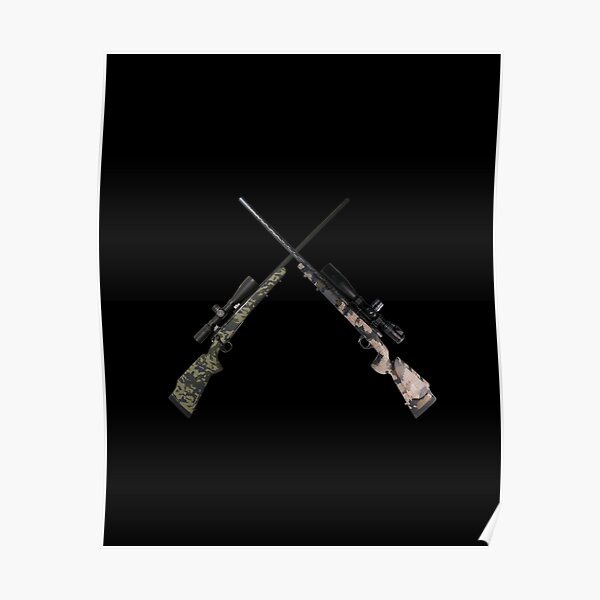 "Crossed sniper" Poster for Sale by Huntsman968 | Redbubble