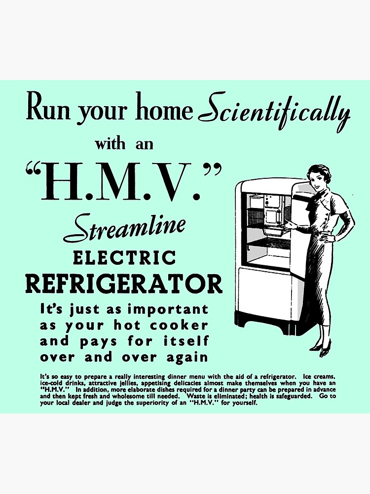 "STREAMLINE REFRIGERATOR FRIDGE - ADVERT" Poster by ThrowbackAds ...