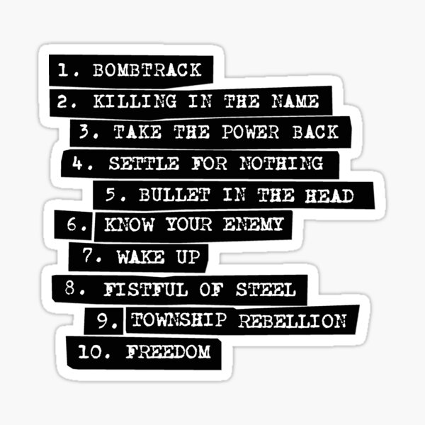 Ratm Stickers | Redbubble