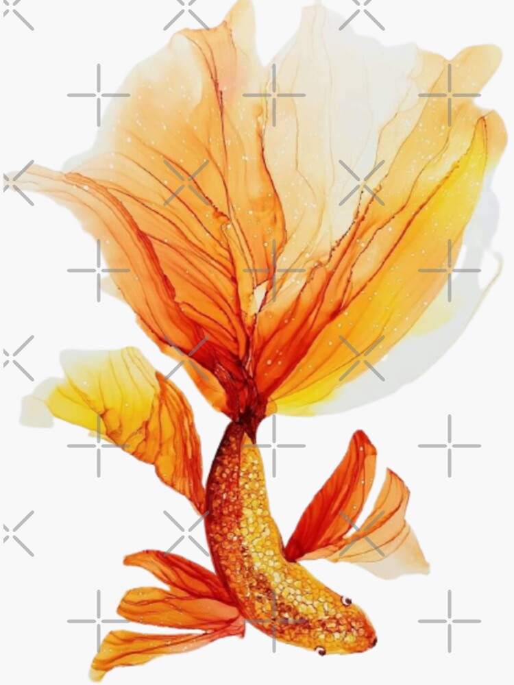 "Princess fish A06" Sticker for Sale by kayokine | Redbubble