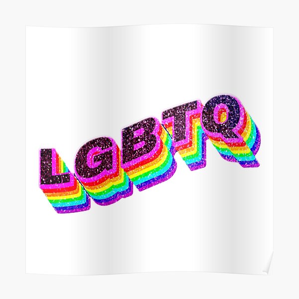 "LGBTQ Glitter" Poster for Sale by artisthead | Redbubble