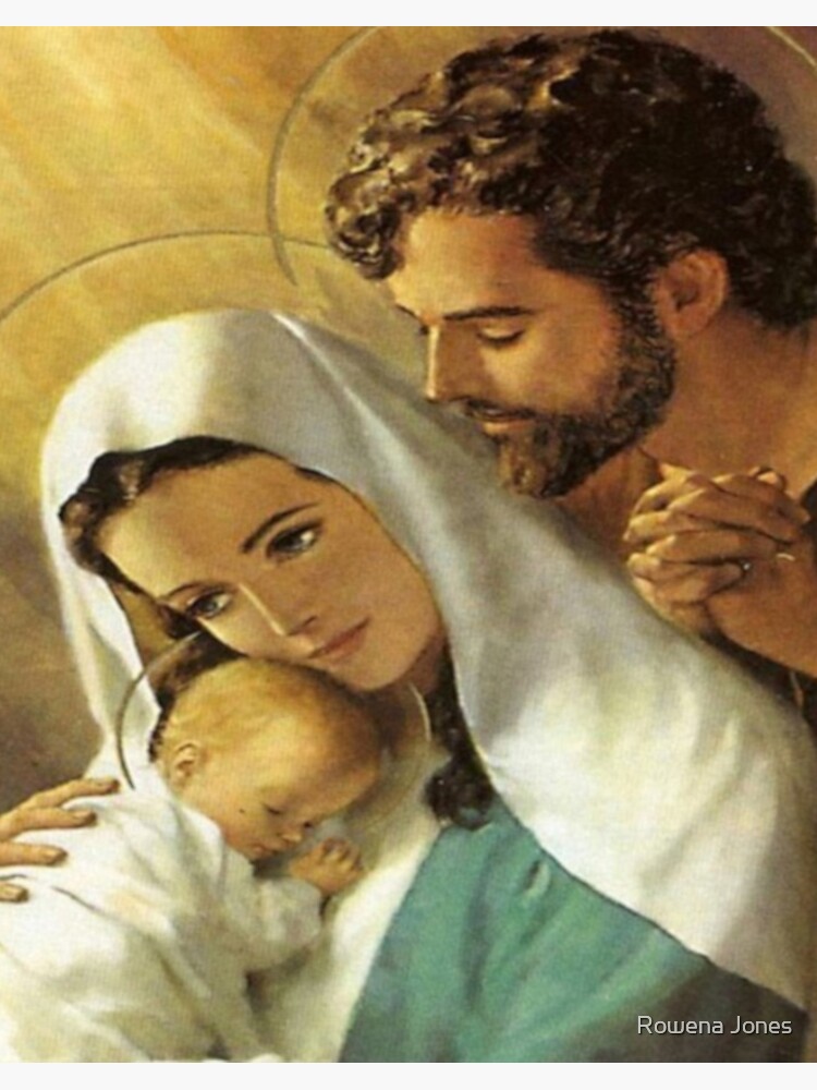 "Jesus Christ Mother Mary and Joseph 1" Art Board Print for Sale by ...
