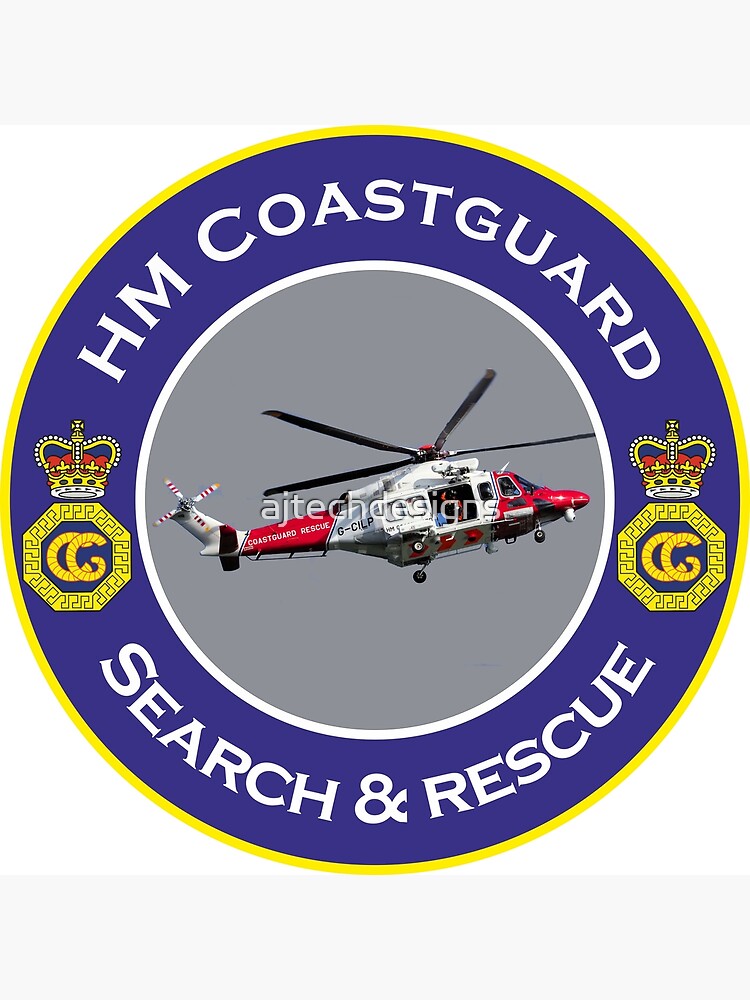 "HM Coastguard Search and rescue helicopter" Poster for Sale by ...
