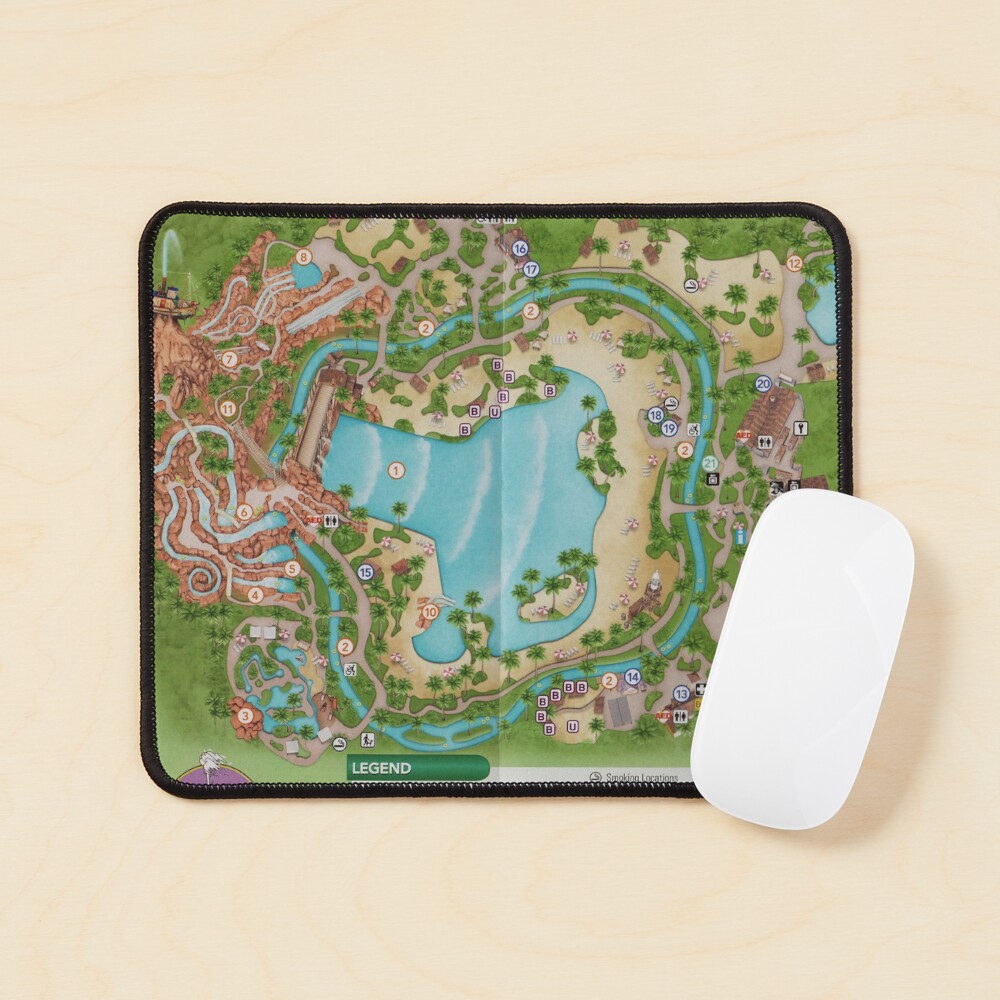 "Typhoon Lagoon Map " Sticker for Sale by still-burning | Redbubble