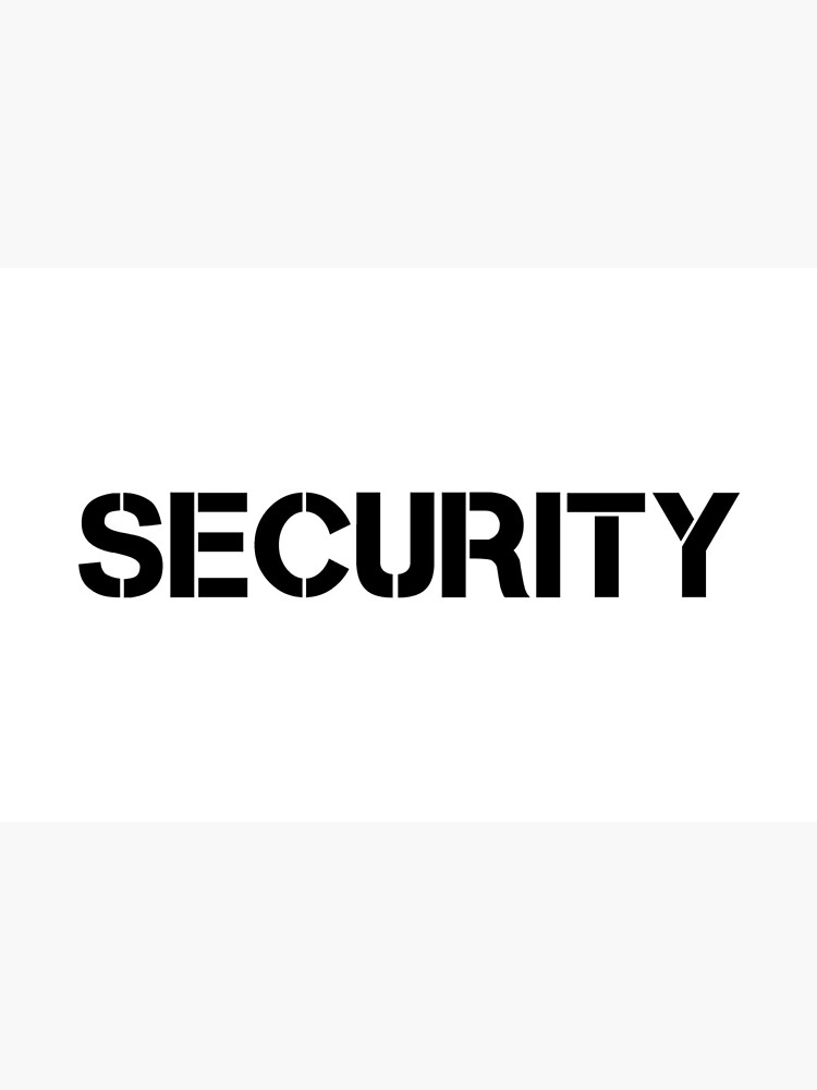 "SECURITY - bold stencil Cleanwork font (black)" Art Board Print for ...