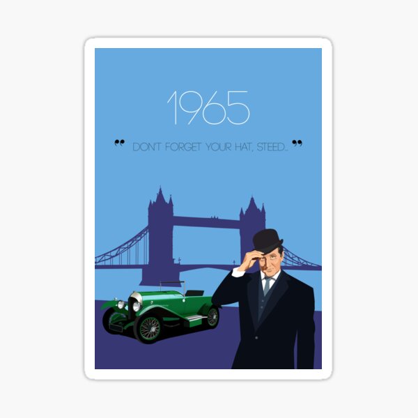 "Poster John Steed" Sticker by nicolastremblay | Redbubble