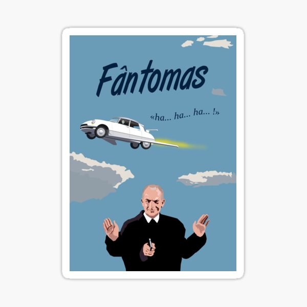 "Fantômas poster" Sticker for Sale by nicolastremblay | Redbubble
