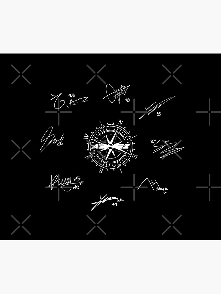 "ATEEZ MEMBERS SIGNATURE 2" Mouse Pad by Chaeyoung21 | Redbubble