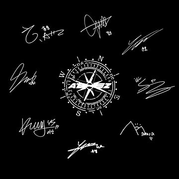 "ATEEZ MEMBERS SIGNATURE 2" Mouse Pad by Chaeyoung21 | Redbubble