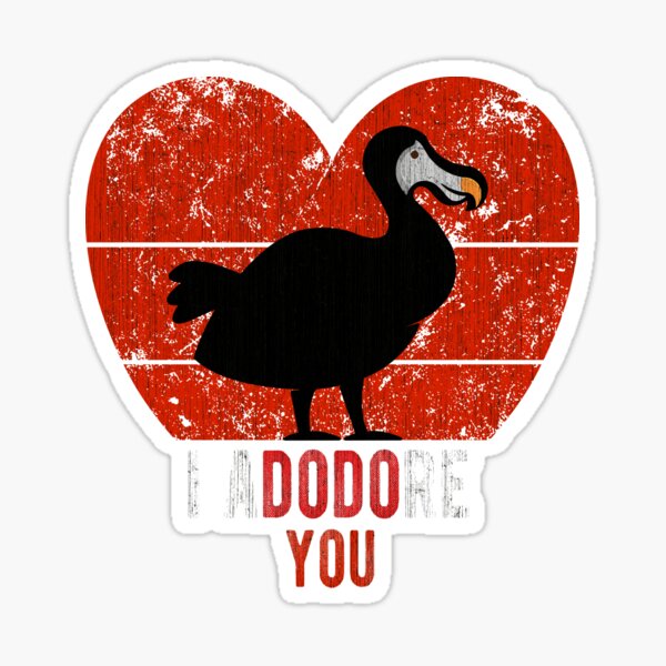 "Dodo Bird - Sweet Heart Dodo" Sticker for Sale by cappu1 | Redbubble
