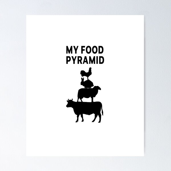 Funny Food Pyramid Posters for Sale | Redbubble