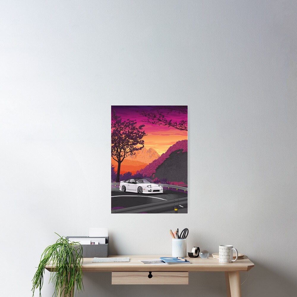 "180sx s13 touge drift (240sx 200sx)" Poster for Sale by ArtyMotive ...