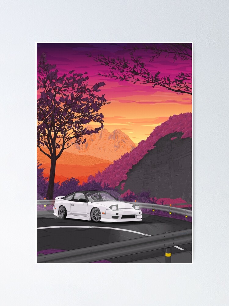 "180sx s13 touge drift (240sx 200sx)" Poster for Sale by ArtyMotive ...