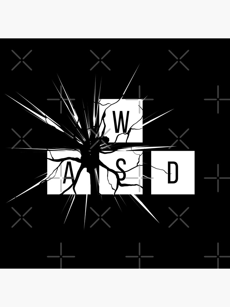 "PC Gamer WASD Smashed Keyboard Rage Quit" Poster by KCdesigners ...