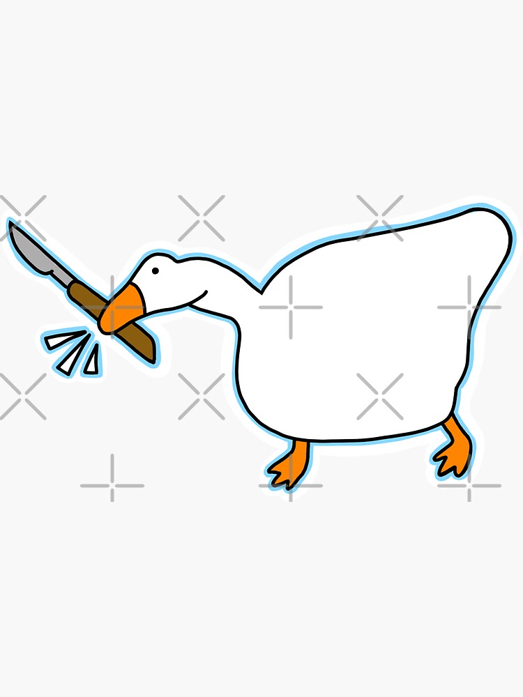 "knife goose" Sticker for Sale by rozytinkart | Redbubble