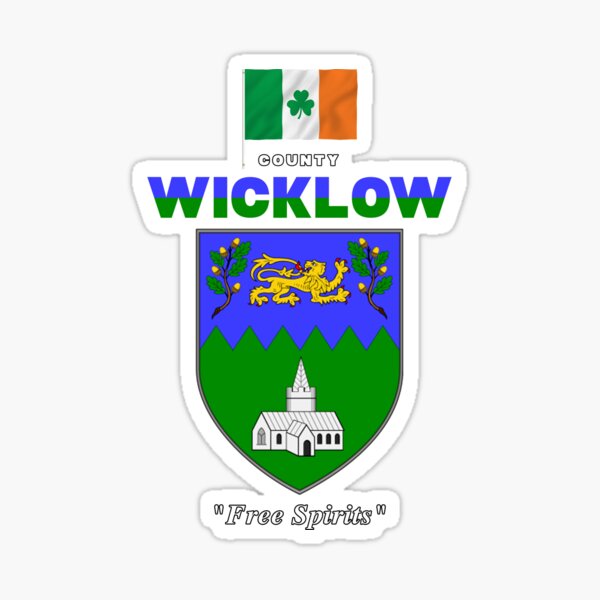 "COUNTY WICKLOW IRELAND - OFFICIAL CREST" Sticker for Sale by ...