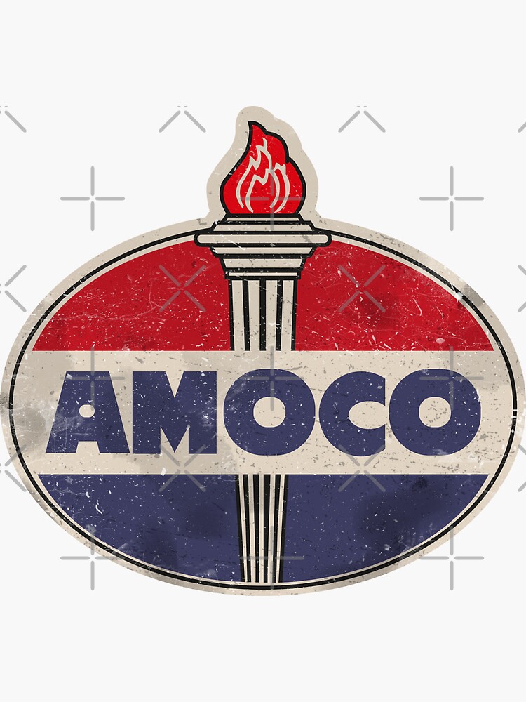"Amoco gas 1956 vintage sign " Sticker for Sale by Ploxd | Redbubble