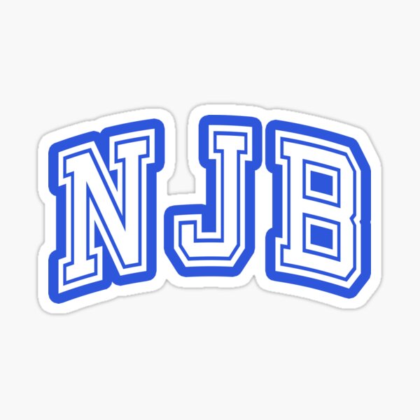 "NJB Nice Jewish Boy" Sticker for Sale by weirdrelatives | Redbubble