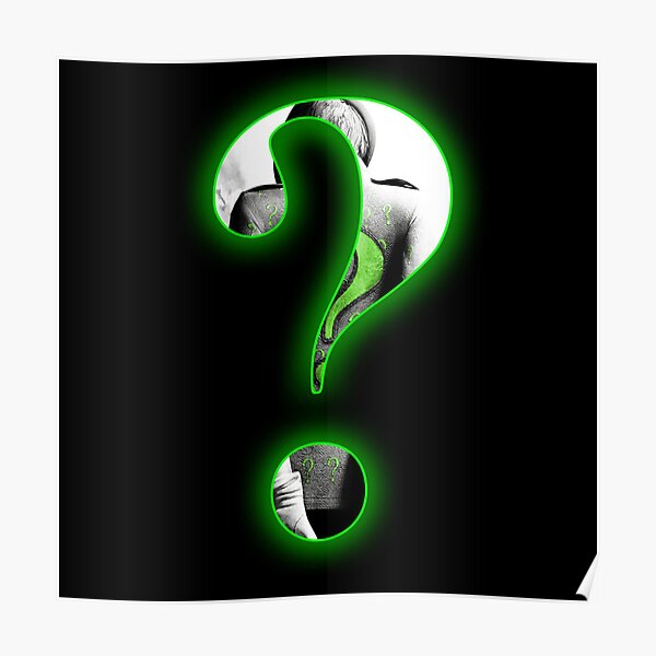 "Riddler" Poster for Sale by Sky-99 | Redbubble