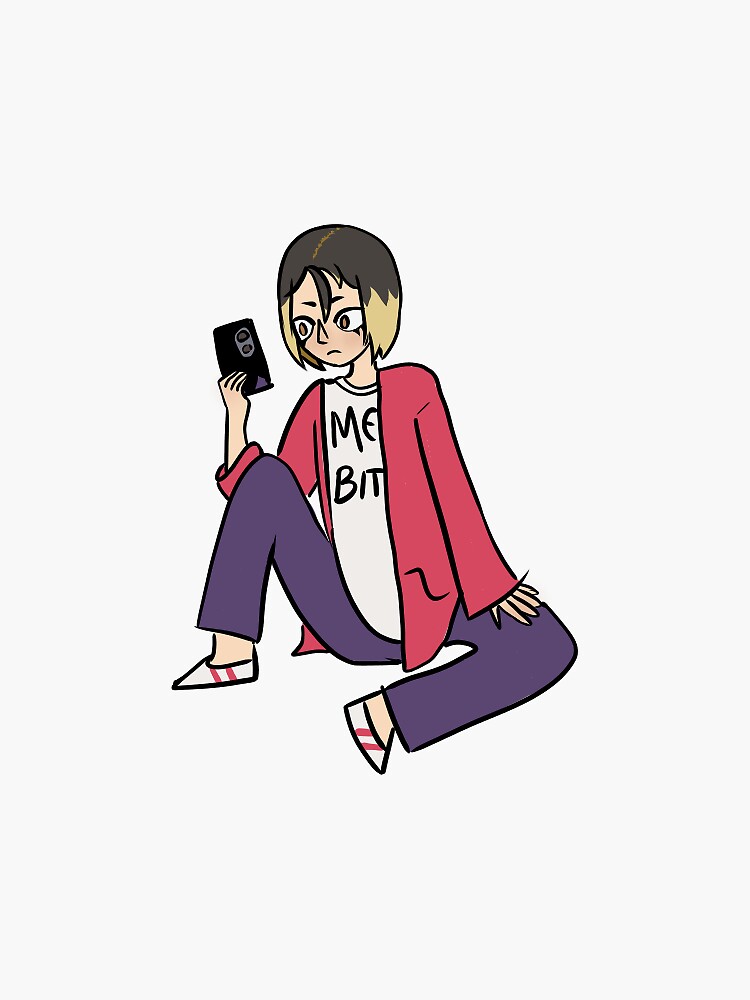 "Kenma Kozume Sitting :D" Sticker for Sale by ArtsyAceStudio | Redbubble