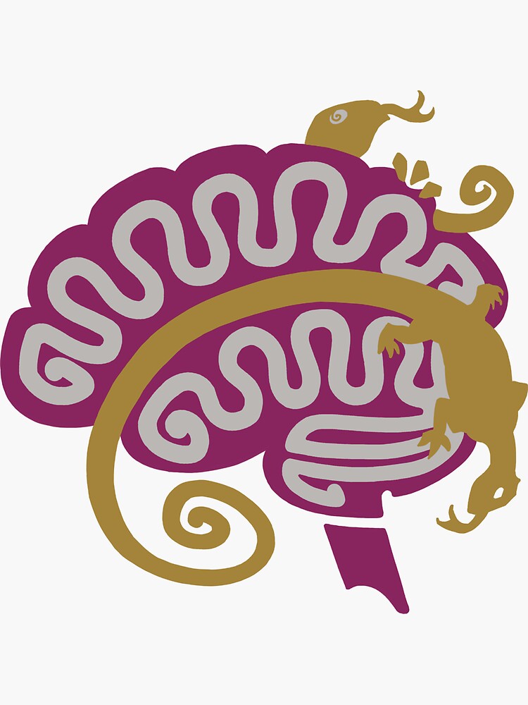 "Lizard Brain" Sticker by augustinas | Redbubble