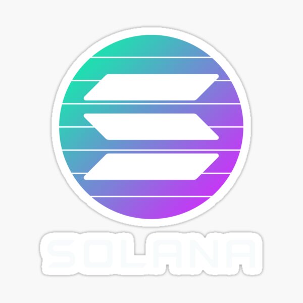 "Solana SOL" Sticker for Sale by PopFoxT-shirts | Redbubble