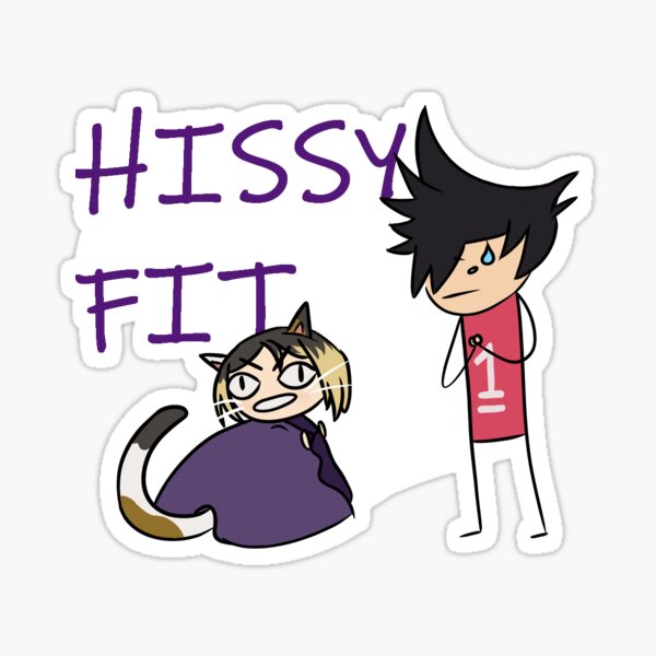"Hissy Fit!" Sticker for Sale by ArtsyAceStudio | Redbubble