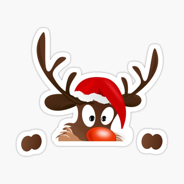 "Reindeer Rudolph" Sticker for Sale by maassenware | Redbubble
