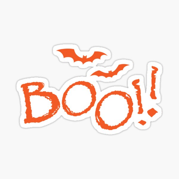 "Halloween, boo !!" Sticker for Sale by MedMaz | Redbubble