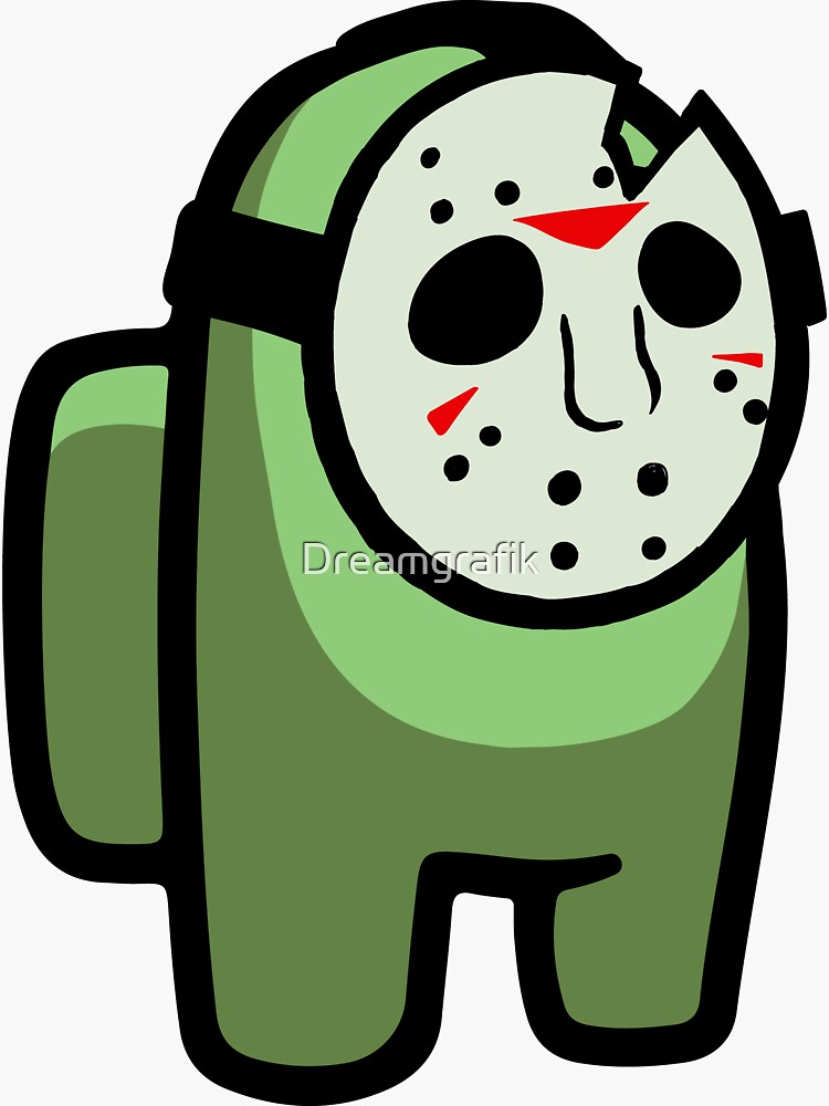 "Among Us Jason Voorhees" Sticker by Dreamgrafik | Redbubble
