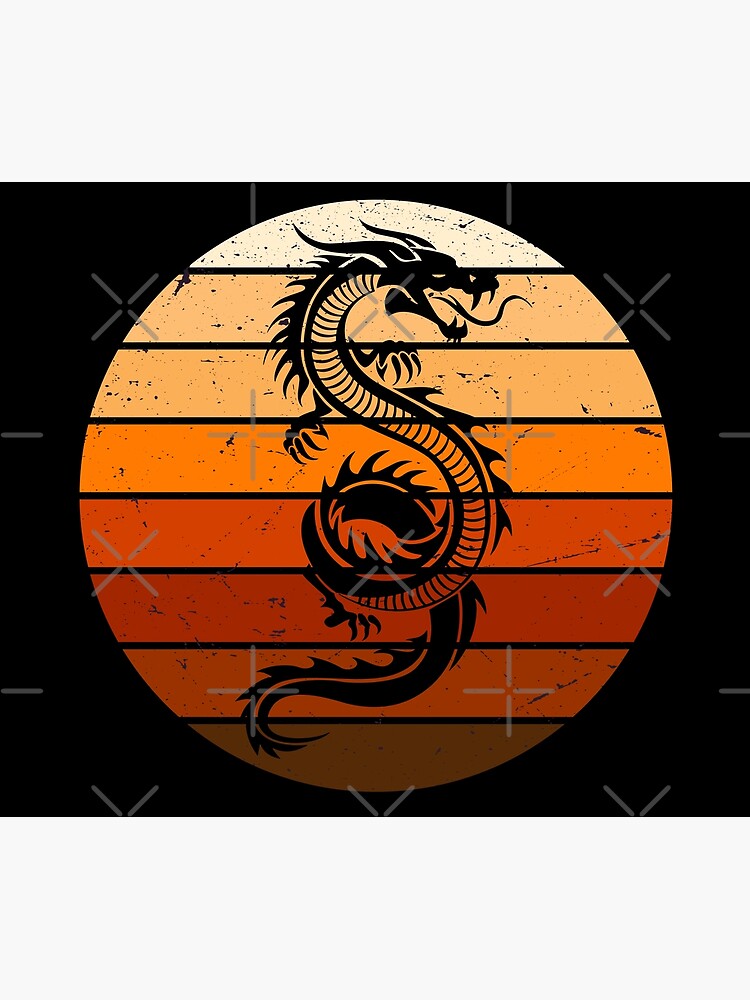 "Martial Arts Red Chinese Firedrake T-Shirt Dragon Print " Poster by ...