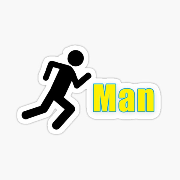 "Running Man Design" Sticker for Sale by OKfighting | Redbubble