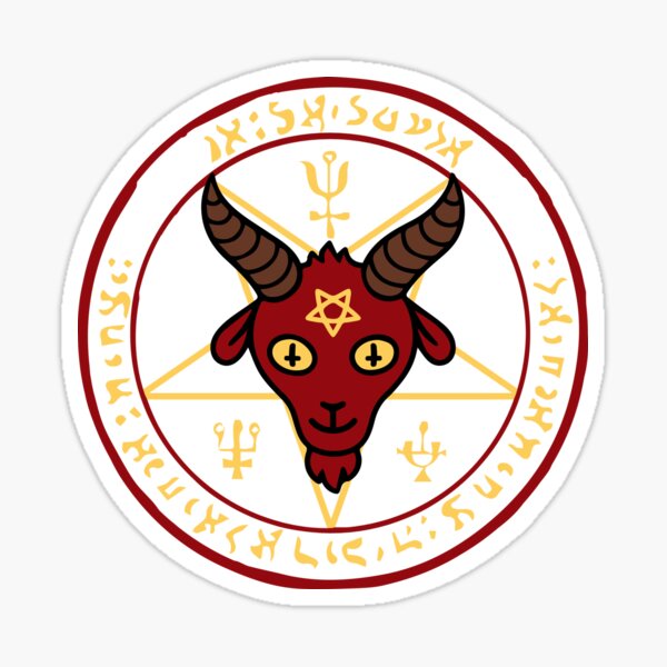 "CUTE DEMON GOAT" Sticker for Sale by dinshoran | Redbubble