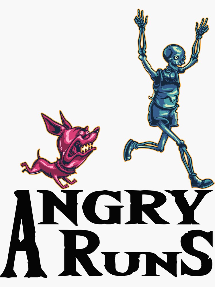 "Angry Runs T-shirt" Sticker for Sale by ilovedesert | Redbubble