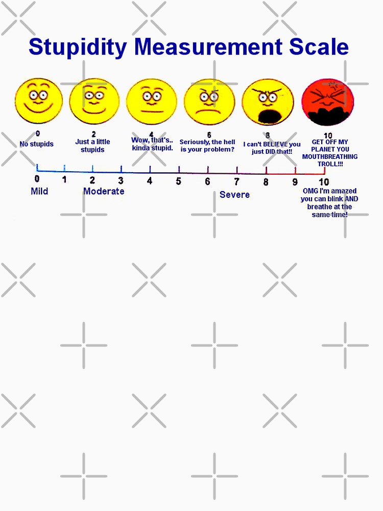 "Stupidity Measurement Scale" T-shirt by CodenameSailorE | Redbubble