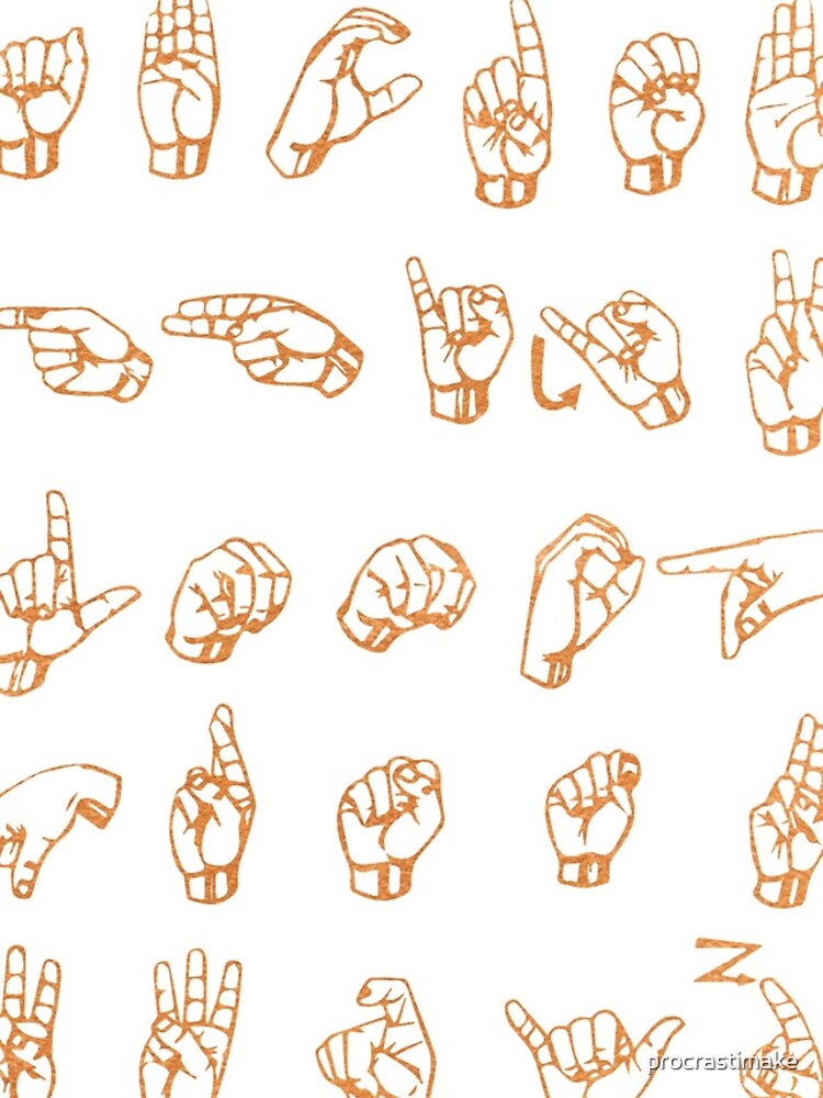 "ASL Alphabet in Gold Paint Texture" iPhone Case for Sale by ...