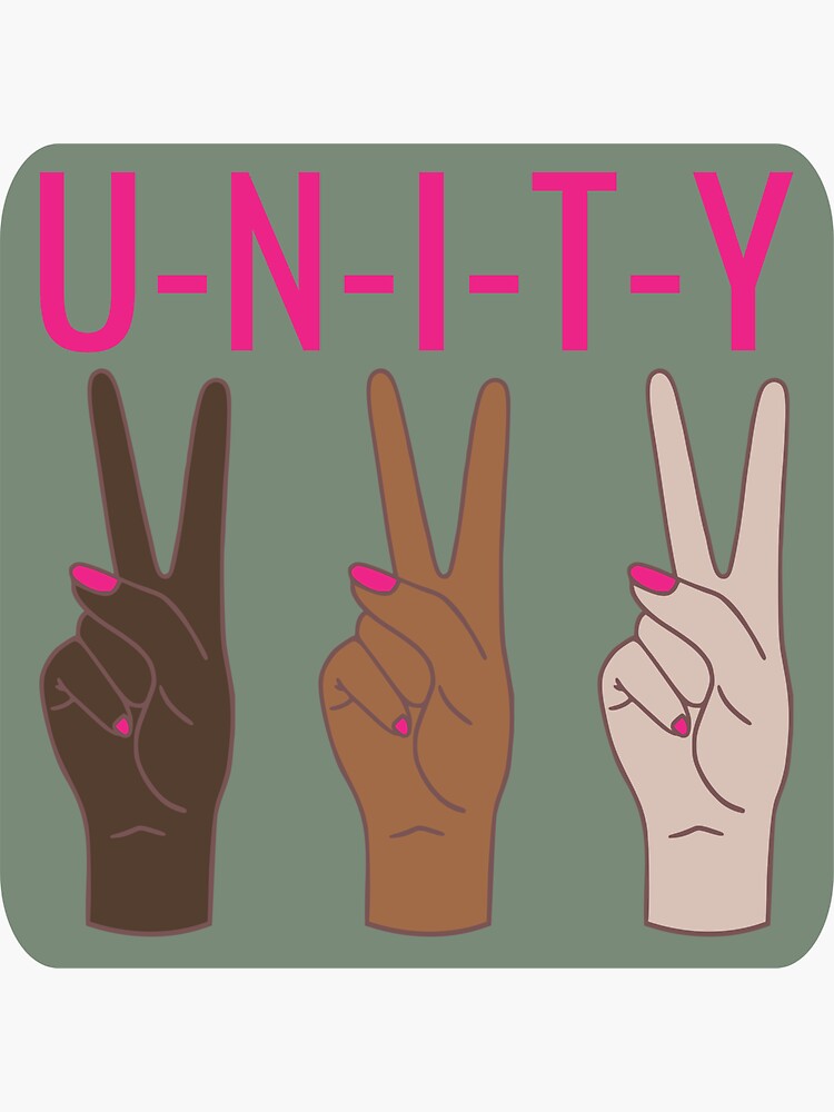 "UNITY Peace Sign" Sticker for Sale by LHS75 | Redbubble