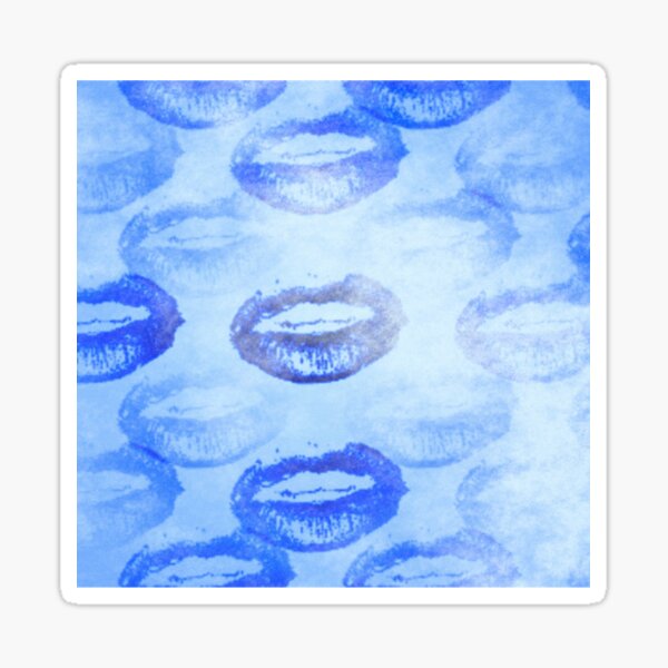 "Kiss The Sky Blue" Sticker by oceanux | Redbubble