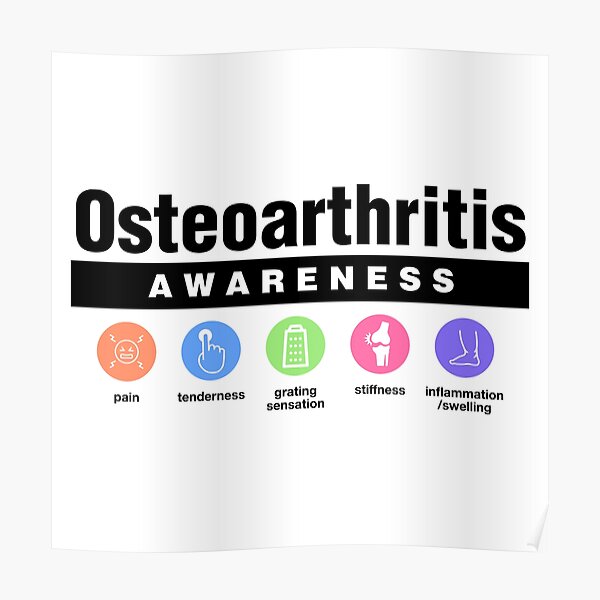 "Osteoarthritis - Disability Awareness Symptoms" Poster for Sale by ...