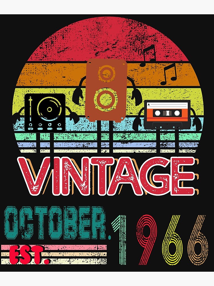 "Vintage october est 1966" Poster for Sale by sherrin0r4 | Redbubble