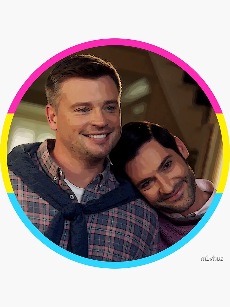 "Lucifer Morningstar Marcus Pierce Piercifer Pansexual Border" Sticker ...
