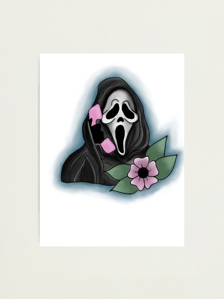 Traditional ghostface tattoo | Orangetattooshop.com